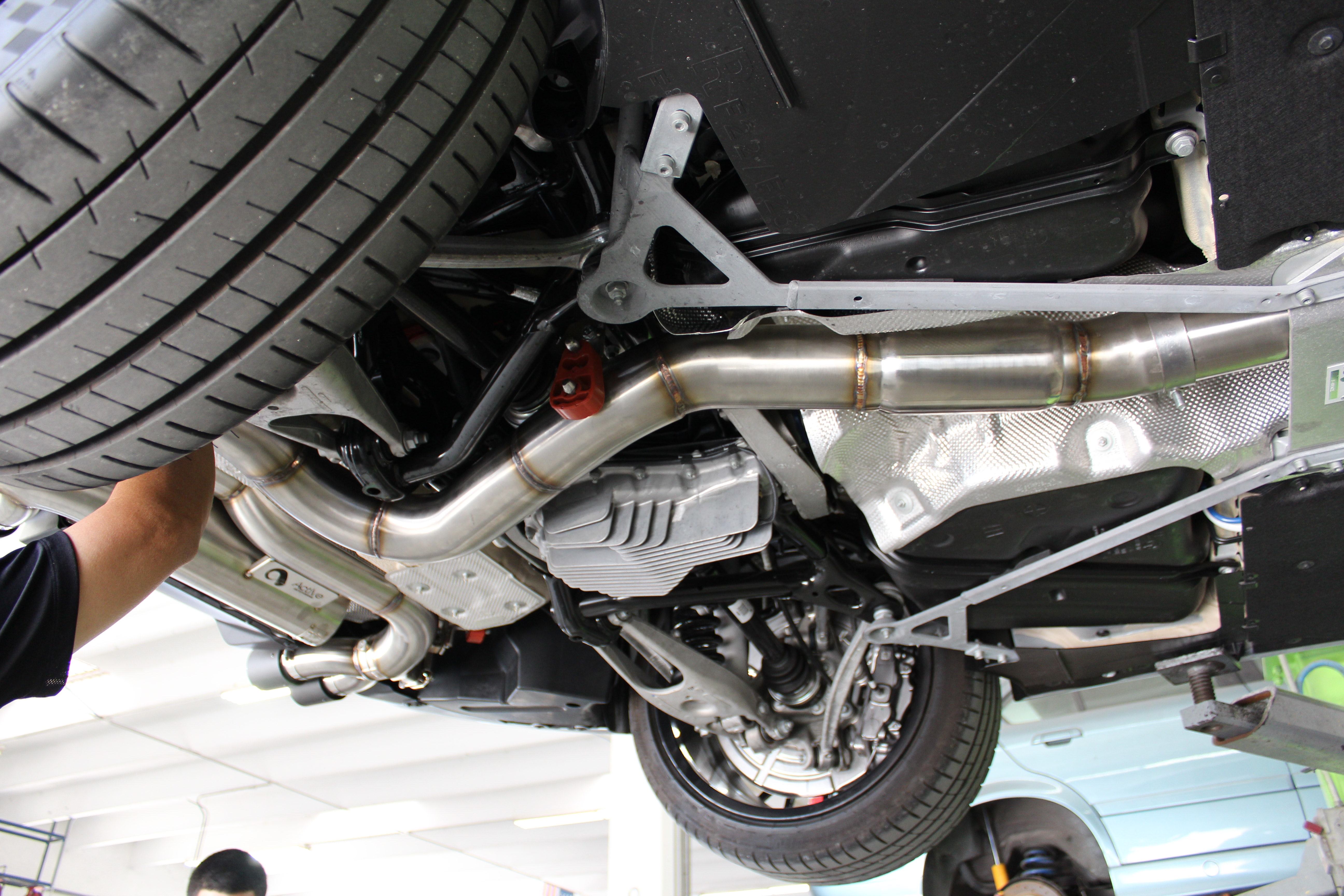 F87 M2 Competition Signature Exhaust System includes Active F-brace ...